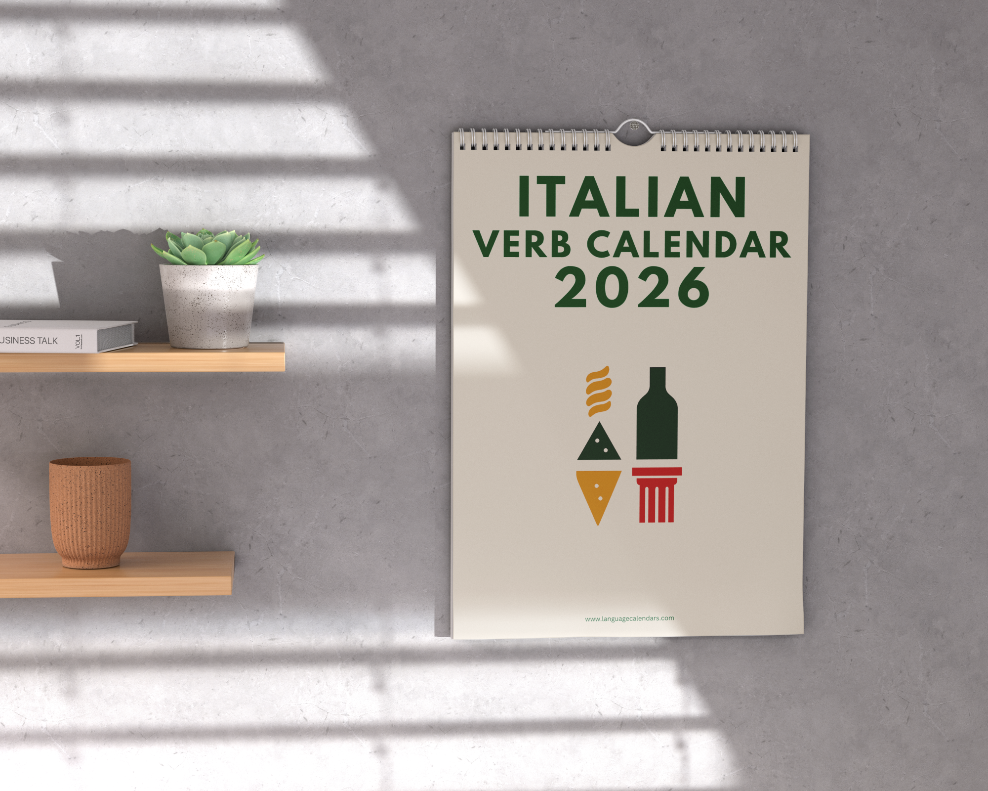 Italian Verb Calendar 2026 – Languagecalendars